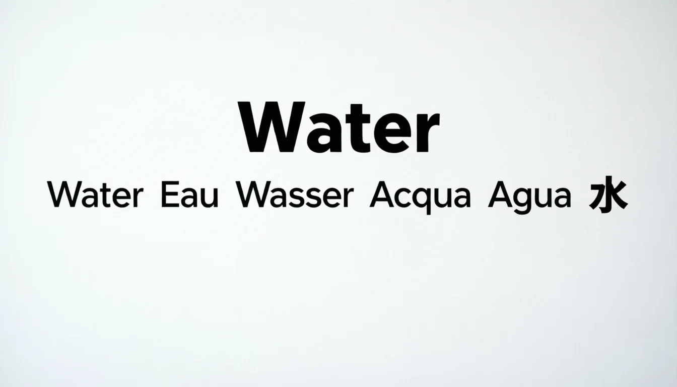 Water in Different Languages: 70 Translations, Pronunciations, and ...