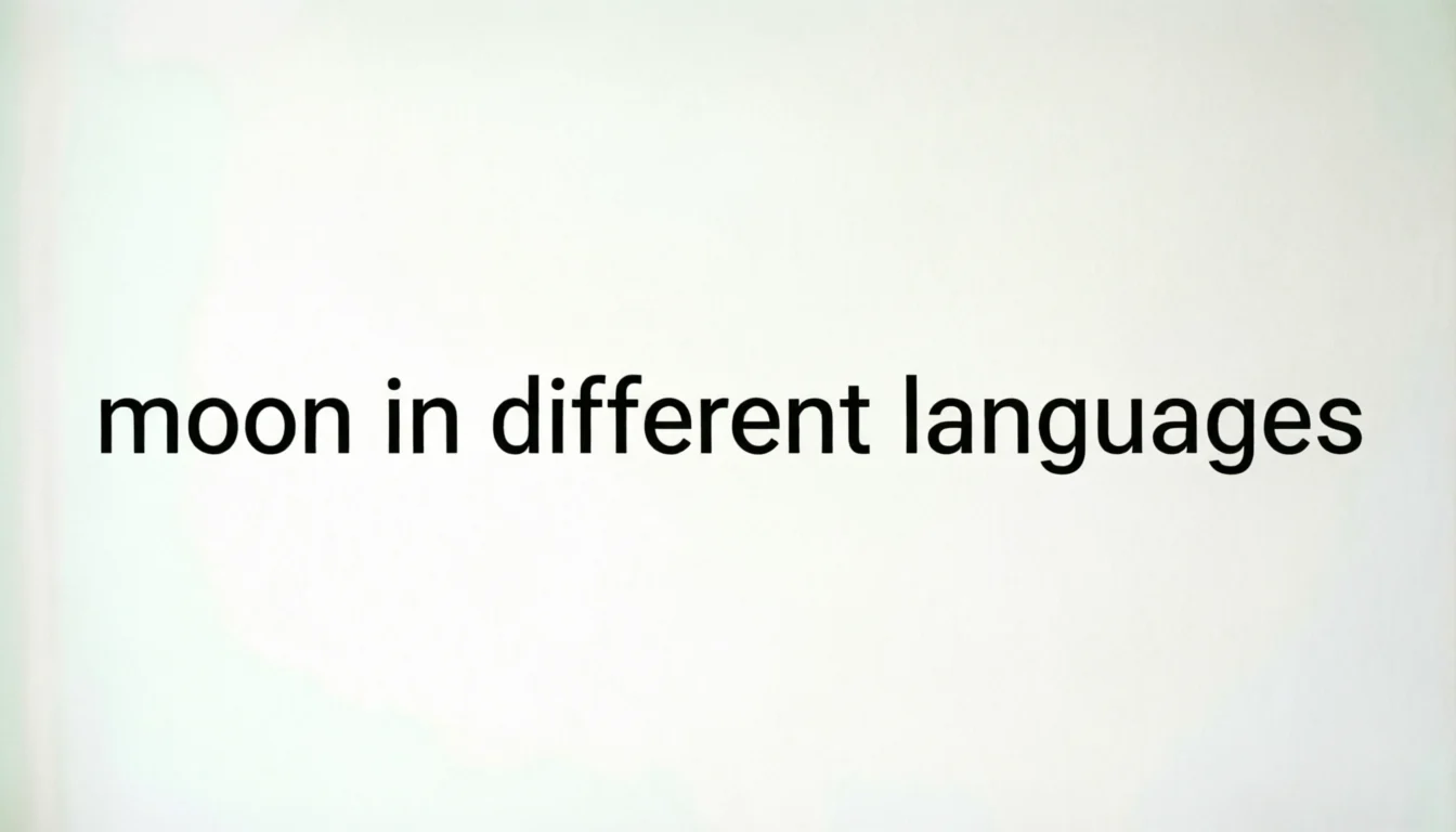 Moon in Different Languages: 70 Ways to Say Moon Around the World