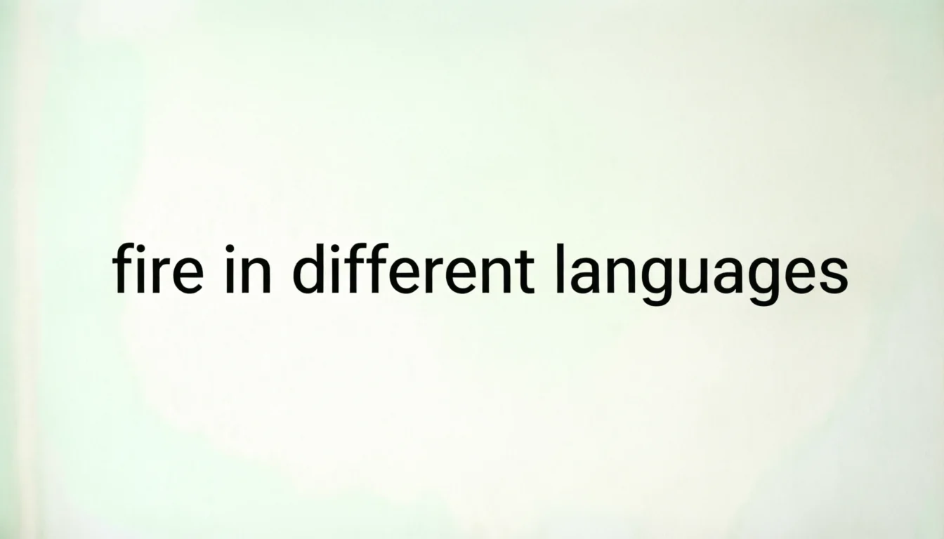 Fire in Different Languages: 70 Ways to Say Fire Around the World