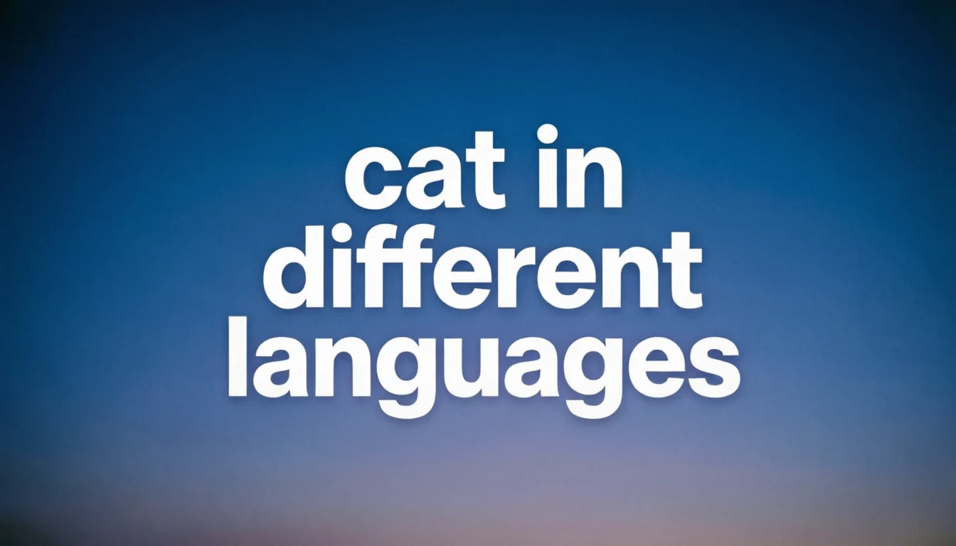 Cat in Different Languages: 70 Ways to Say Cat Around the World