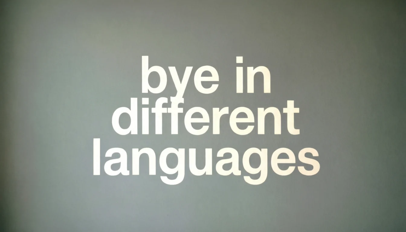 Bye in Different Languages: 70 Ways to Say Goodbye Around the World