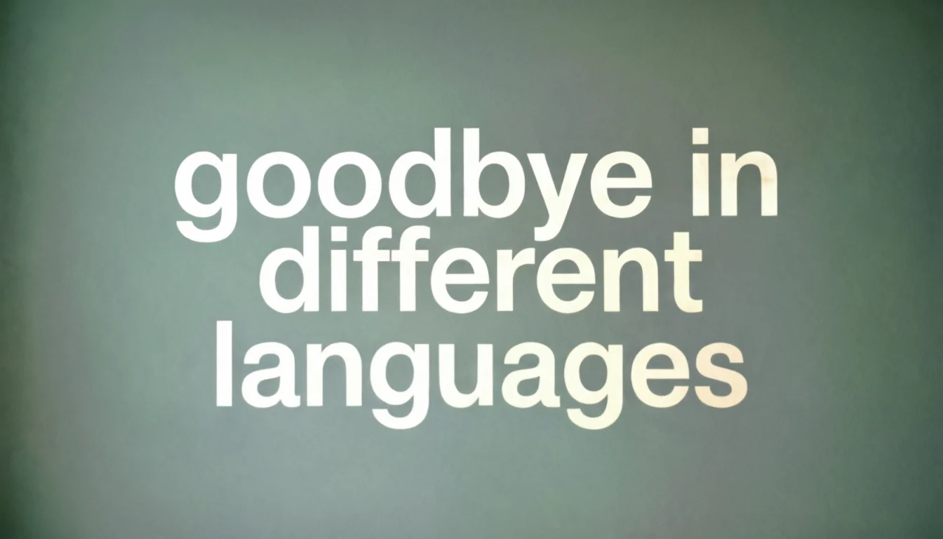 Goodbye in Different Languages: 70 Ways to Say Goodbye Around the World