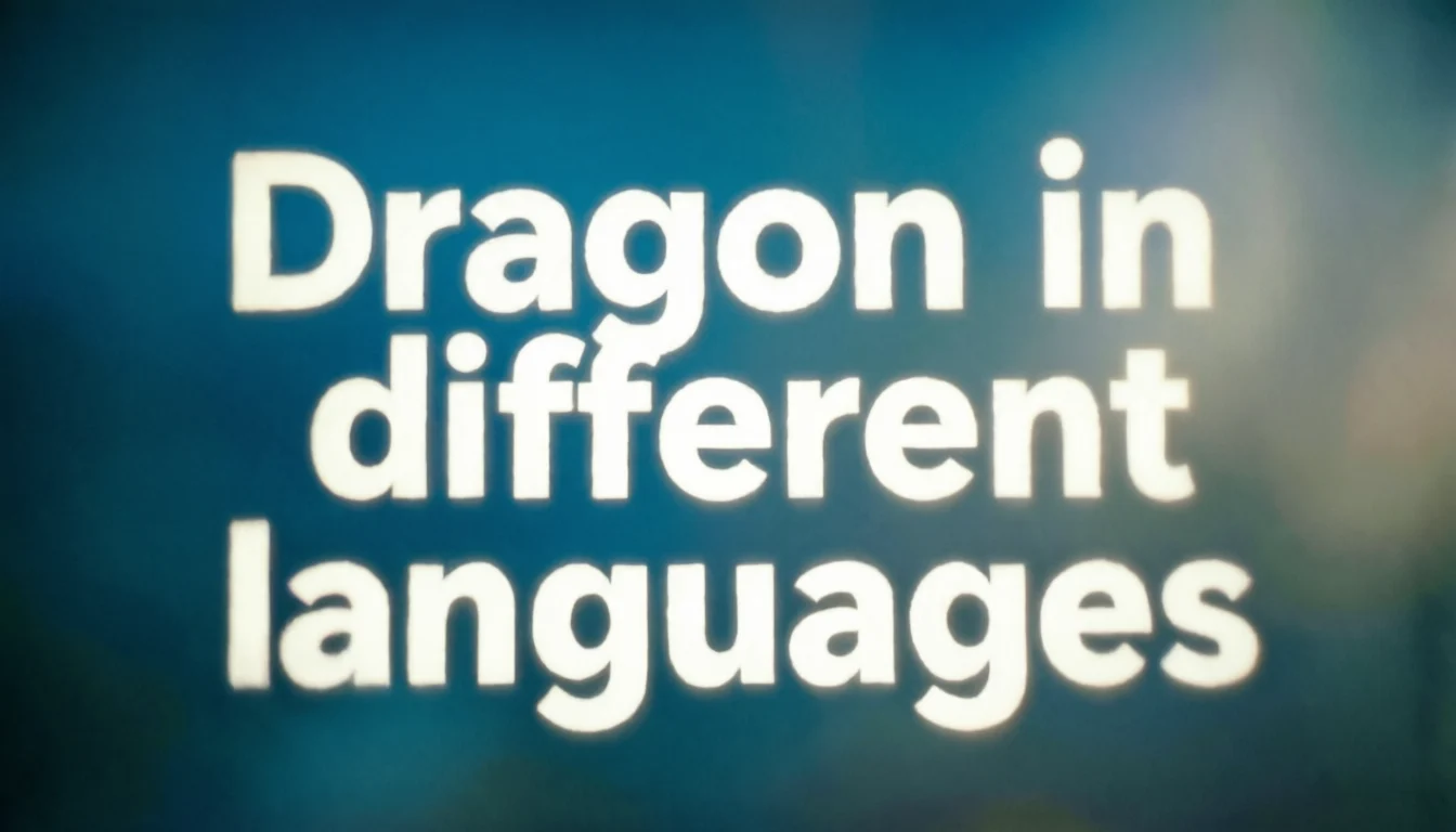 Dragon in Different Languages: 70 Powerful Ways to Say It Around the World
